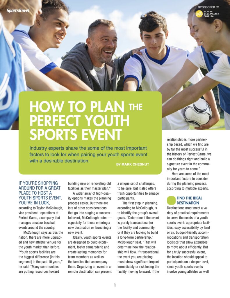 How to Plan the Perfect Youth Sports Event – SportsTravel