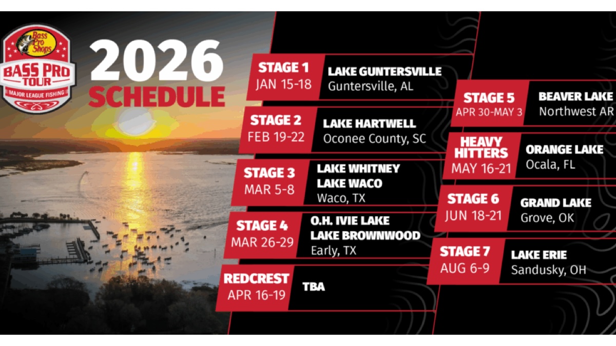 Major League Fishing Reveals 2026 Bass Pro Tour Schedule – SportsTravel